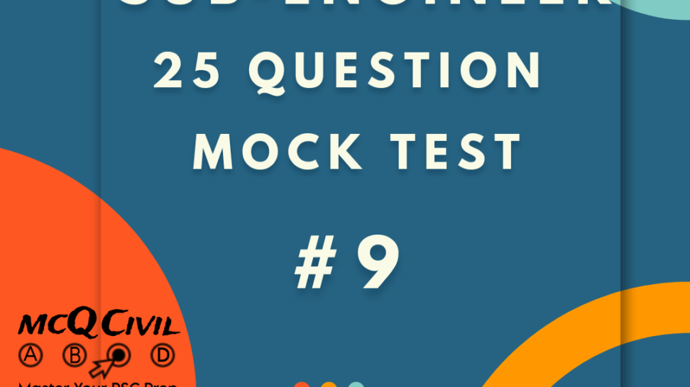 Civil Engineer Mock Test of 25 Past Question #9